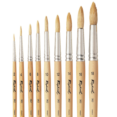 Pinceau rond Oleo en soie RAPHAËL série 362