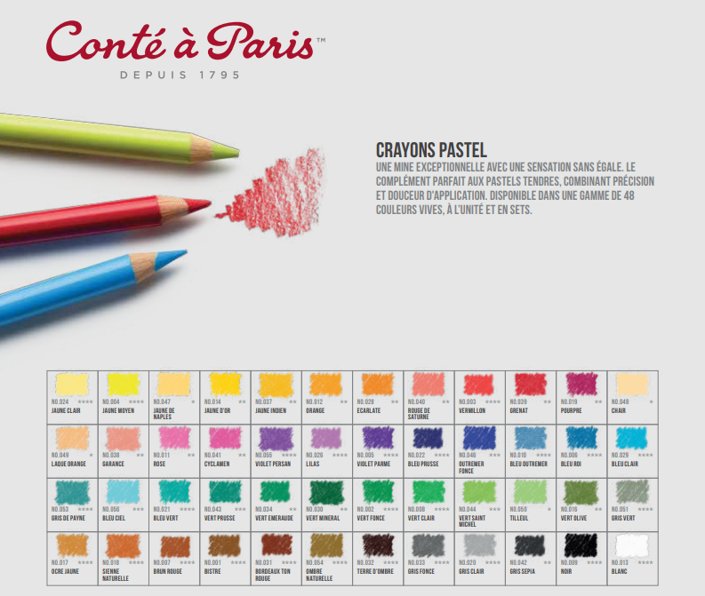 CRAYONS PASTEL conté à paris